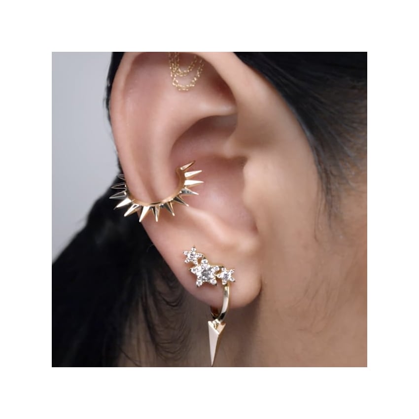 Horizontal Double Chain Drape Rose Gold Maria Tash